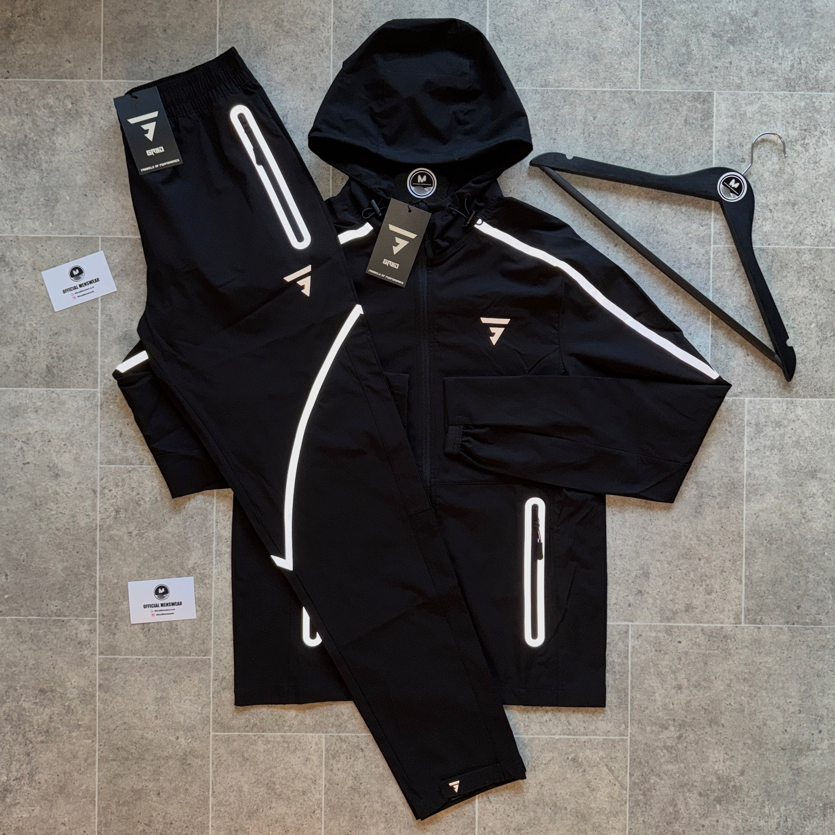 GRIID PERFORMANCE TRACKSUIT - BLACK – Official Menswear UK